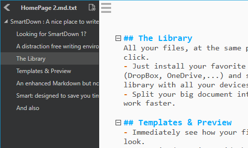 SmartDown II : The new windows markdown editor - Aflava